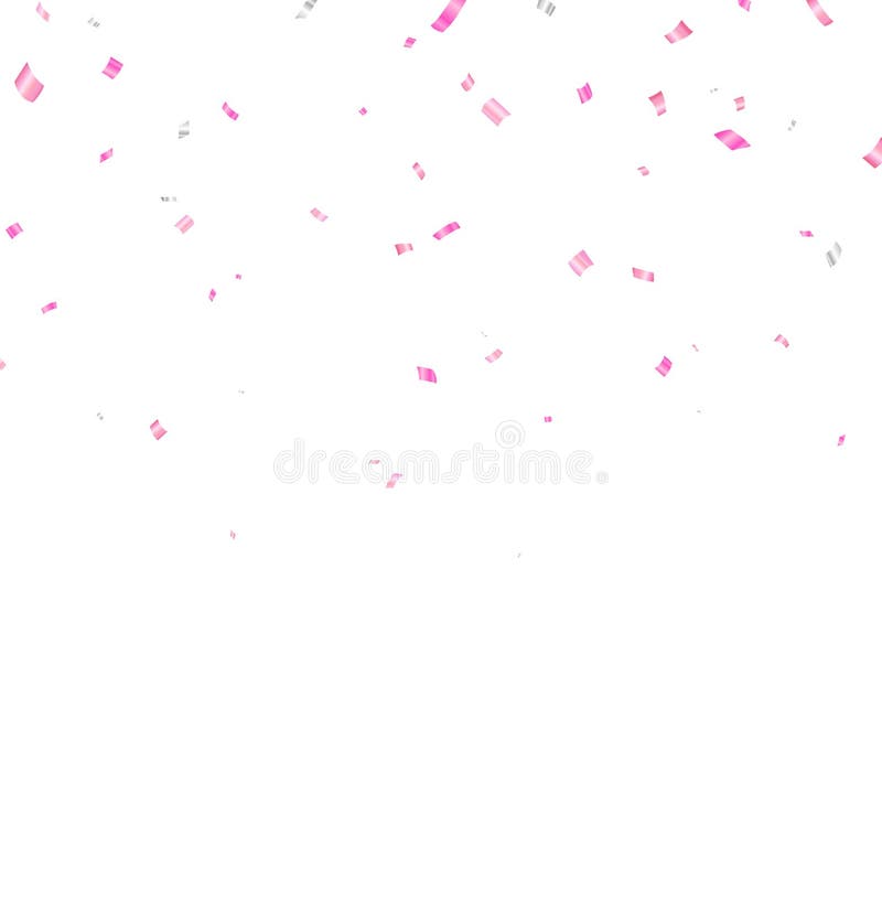 Beautiful Pink Confetti Banner for Party and Celebration Background ...