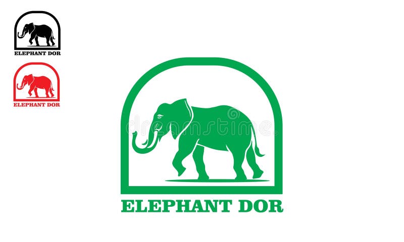 Big and Strong Green Elephant Logo Stock Vector - Illustration of trunk ...