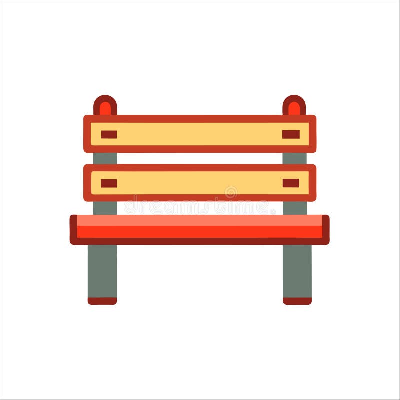 Comfortable Bench Icon Minimalist Silhouette Vector Stock Vector ...