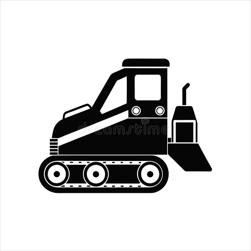 Compact Track Loader Icon Heavy Equipment Vector Illustration Stock ...