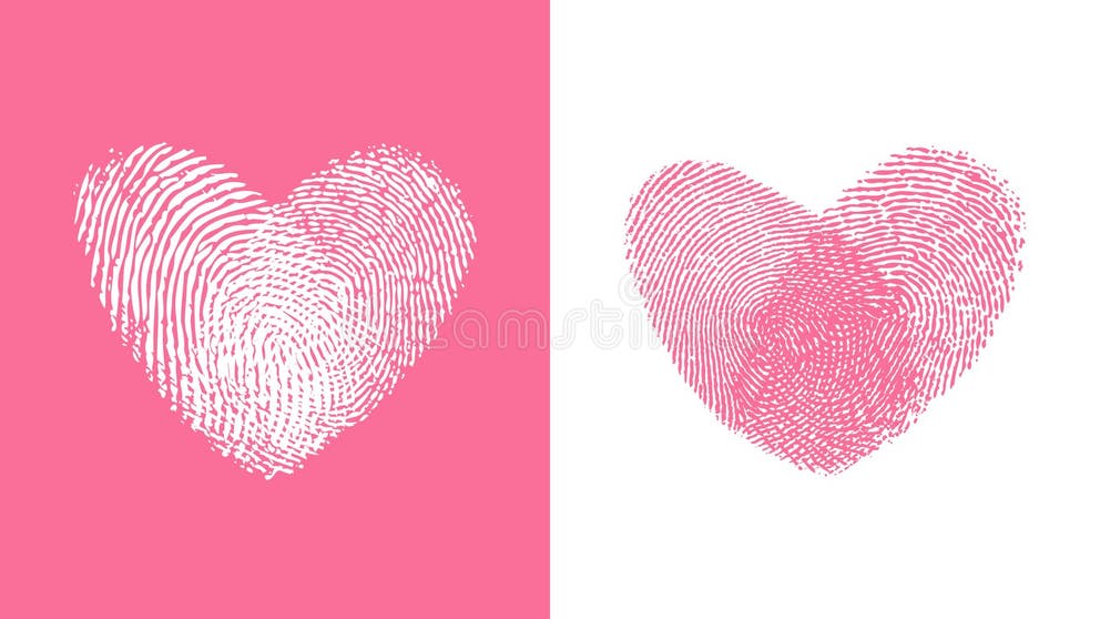 Double Fingerprint Heart Stock Illustrations – 206 Double Fingerprint Heart Stock Illustrations ...