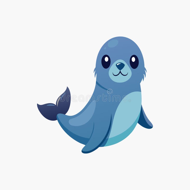 Cute Small Seal Digimon Vector Artwork. Stock Illustration ...