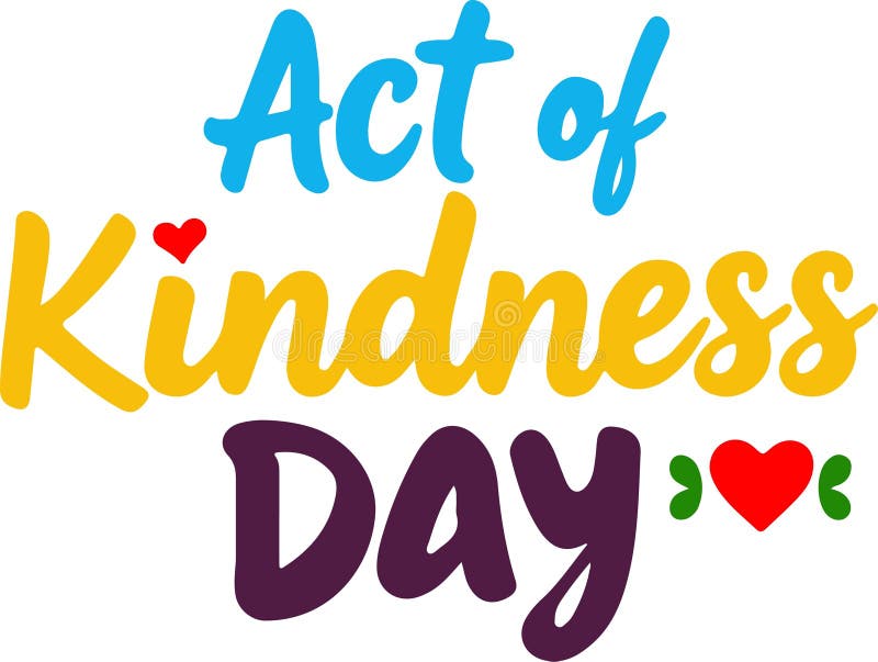 Act of Kindness Day, Cheerful Lettering Print Design. Stock Vector ...