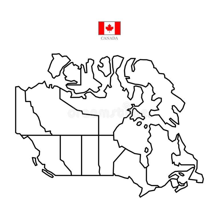 Detailed Map of Canada with Regions Stock Vector - Illustration of ...