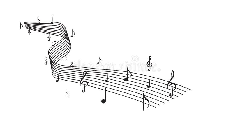 Musical Note. Staff Treble Clef Notes Musician Concept Vector Isolated ...