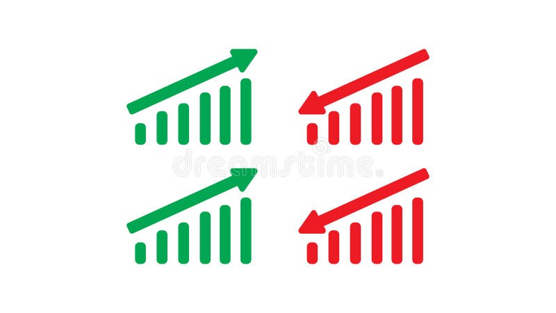 Up Down Business Arrow Graph Icon Stock Illustration - Illustration of ...