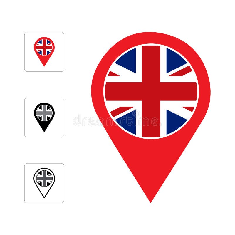 United Kingdom Location Icon, America Location Marker, UK Flag Icon ...