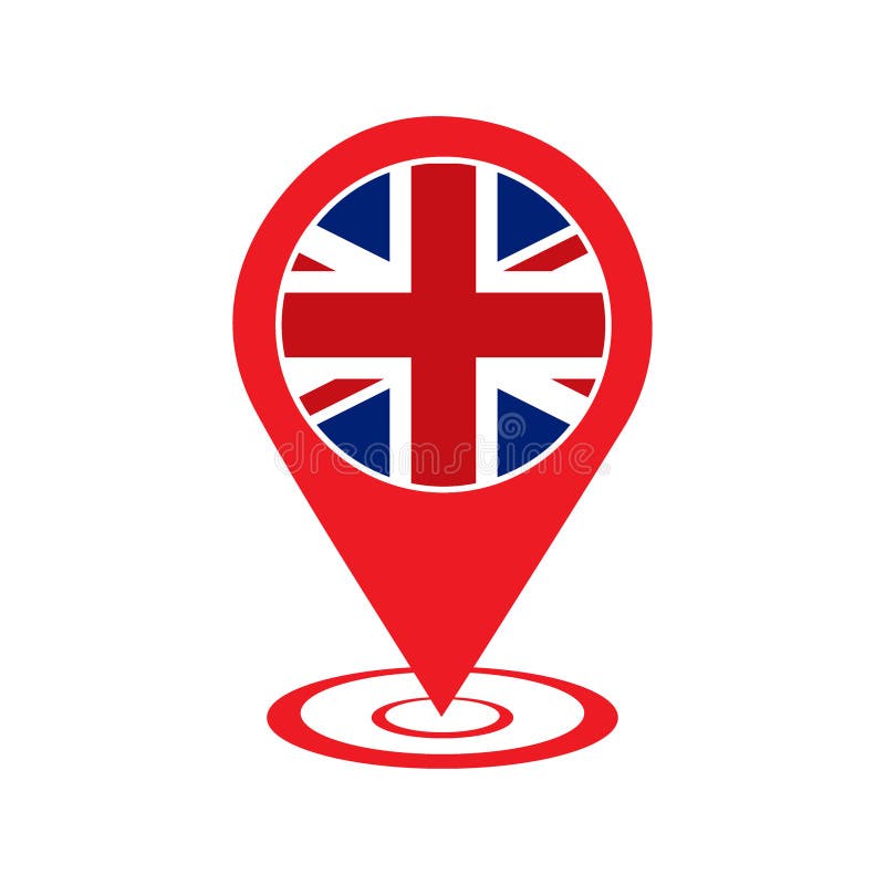UK Location Map Icon Free Vector, UK Flag Location Pin, United Kingdom ...