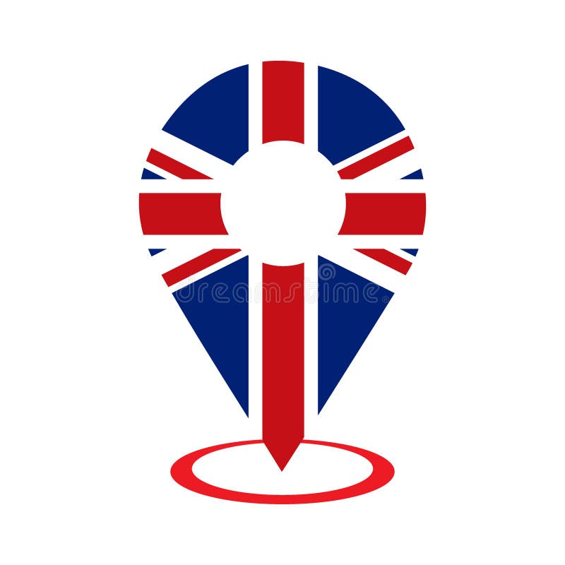 England Location Icon Vector, UK Flag Icon. United Kingdom Location ...