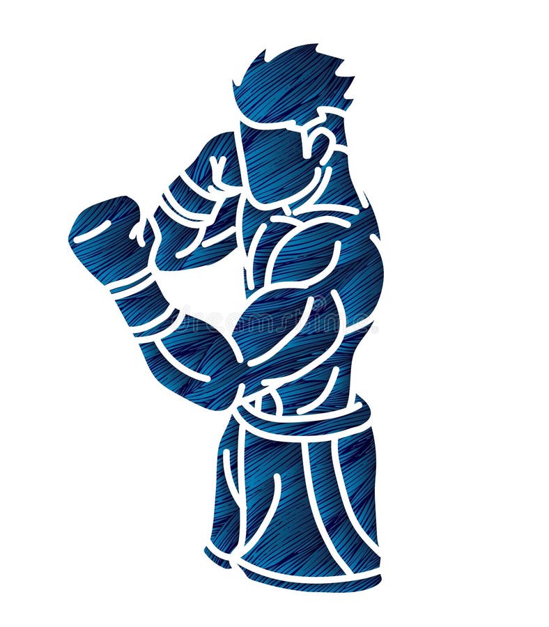 Kickboxing Muay Thai Boxer Boxing Sport Action Fighter Cartoon Graphic ...