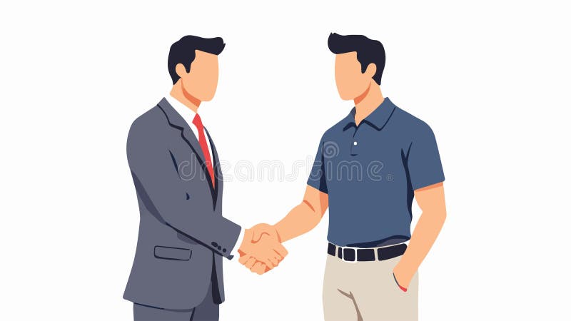 Professional Handshake Vector Illustration for Business Graphic ...