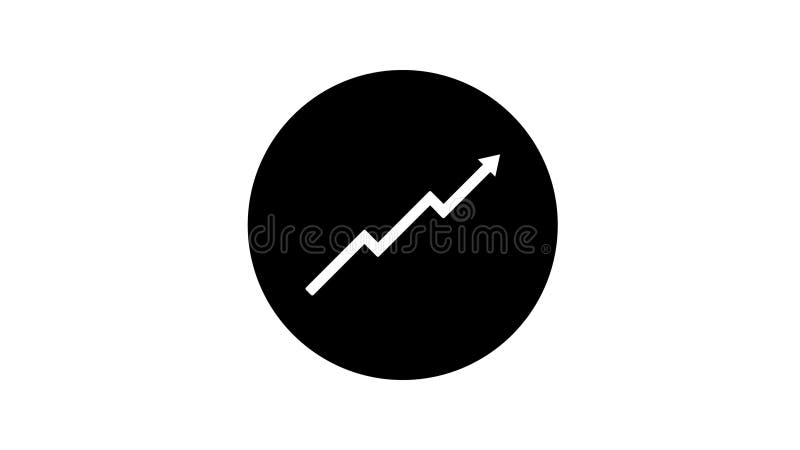 Up Business Arrow Graph Icon Stock Illustration - Illustration of print ...