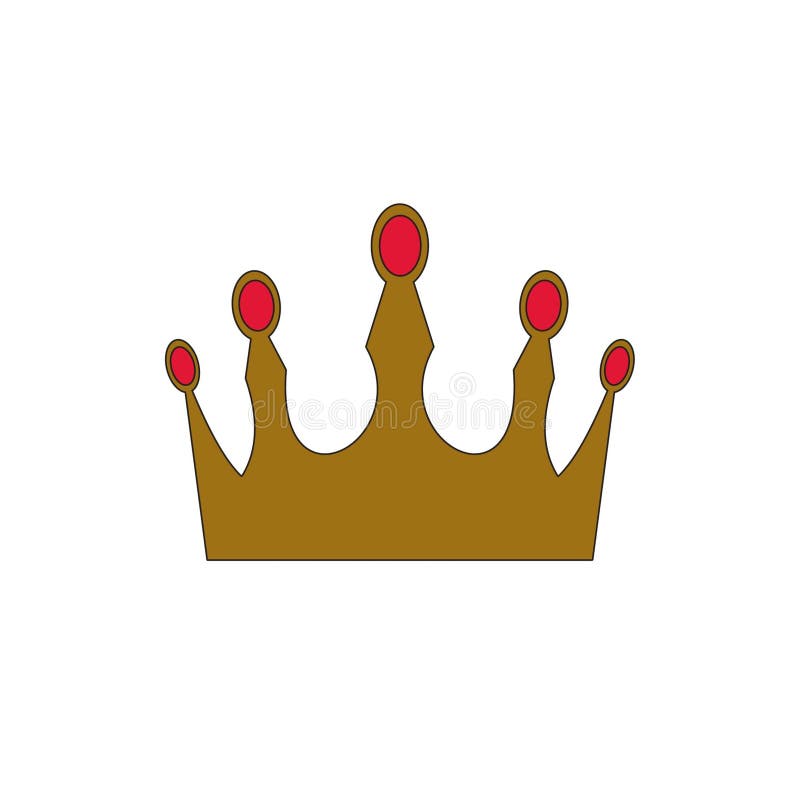 Royal Golden Crown Vector Illustration. King and Queen Gold Coronet ...