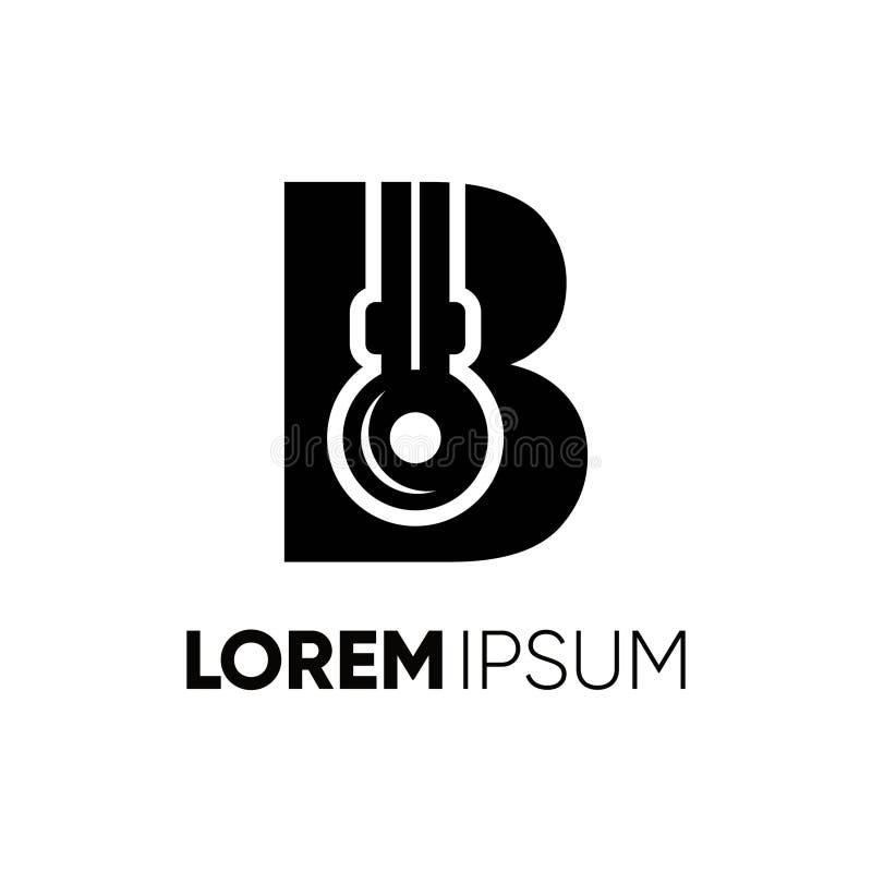 Letter B Headset Logo Design Vector Icon Graphic Emblem Symbol ...