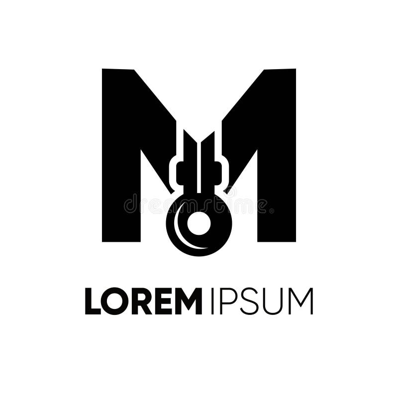 Letter M Headset Logo Design Vector Icon Graphic Emblem Symbol ...