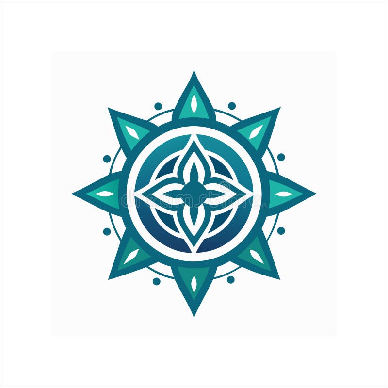 Elegant Astral Mandala for Logos and Designs Stock Vector ...