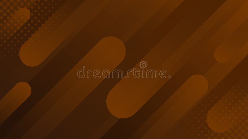 Dark Brown Abstract Dynamic Background with Halftone. Modern Geometric ...