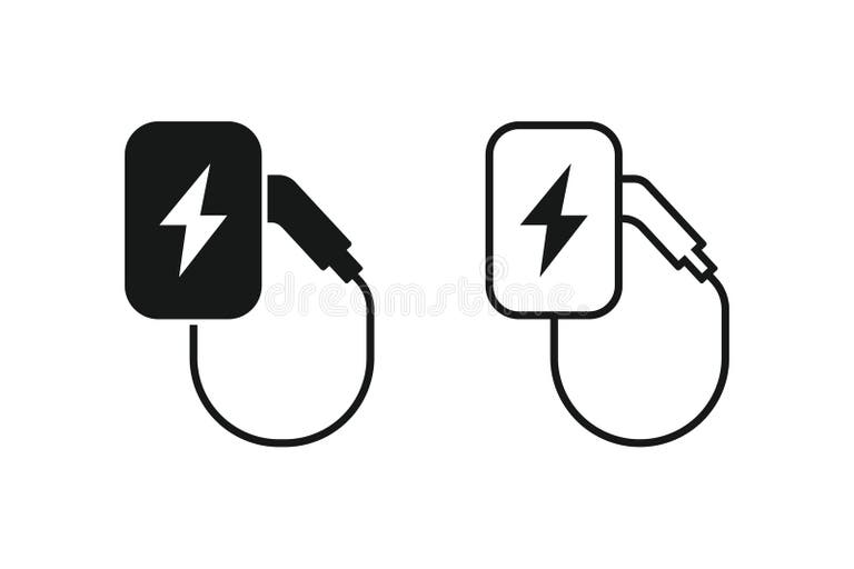 Electric Charging Icon. Ev Charging Point Icon. Electric Vehicle ...