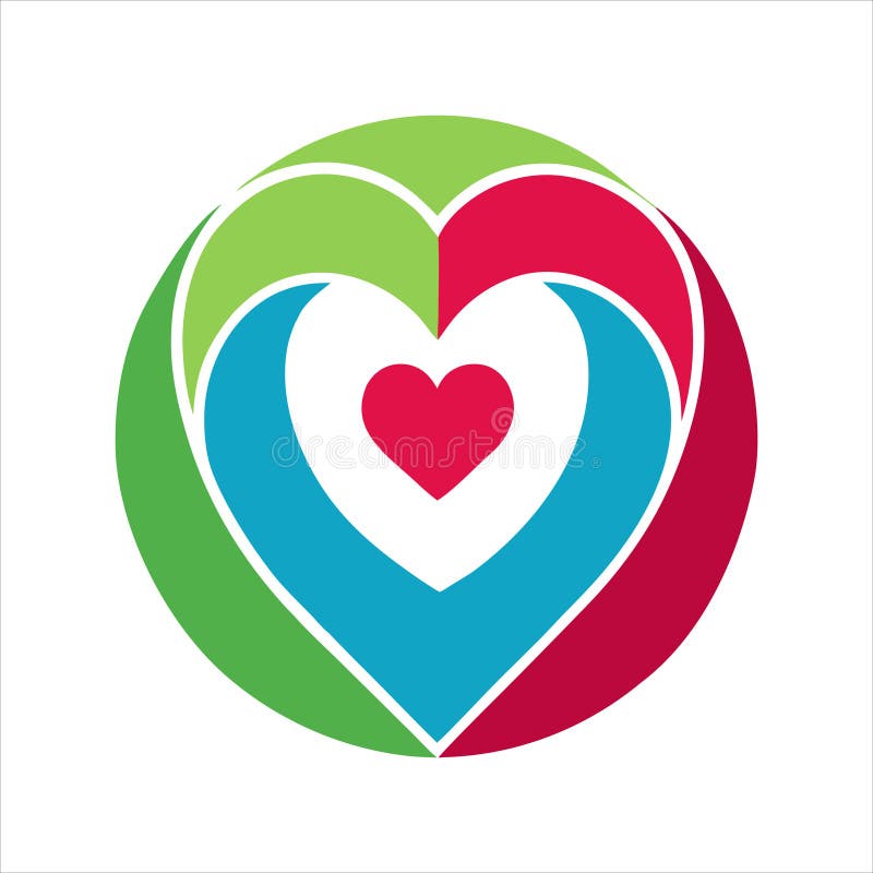 Abstract Unified Heart Icons Minimalist Vector Design Stock Vector ...