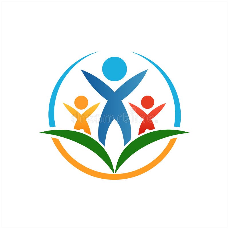 Creative Family Unity Logo Vector on White Background Stock Vector ...