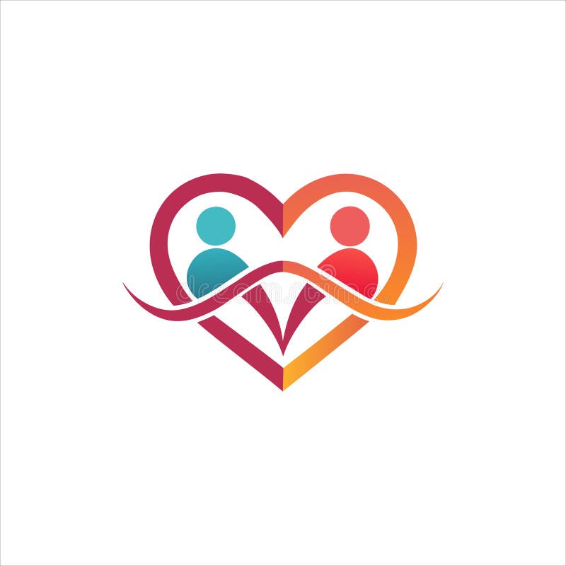 Creative Love and Unity Logo Vector on White Background Stock Vector - Illustration of unity ...