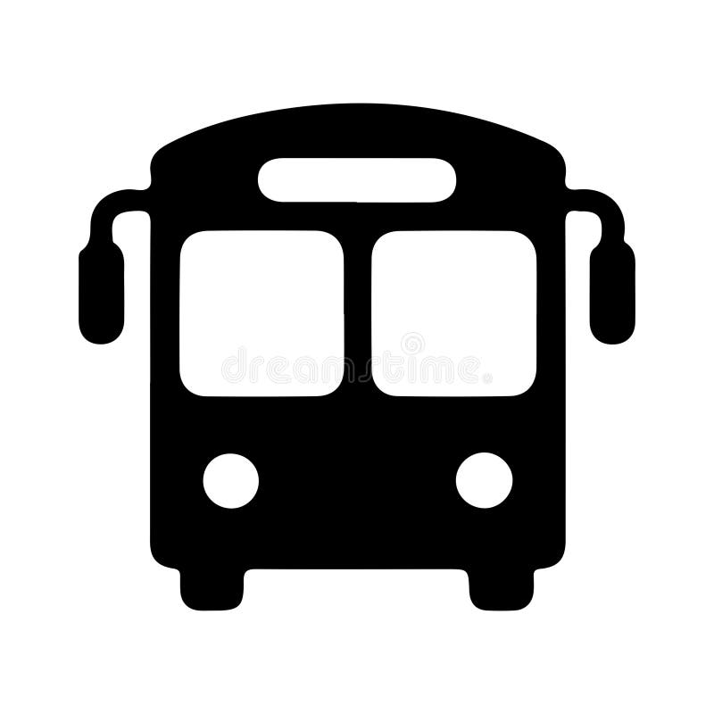 Bus Icon. Flat Style Vector EPS 10. Black on White Stock Vector ...