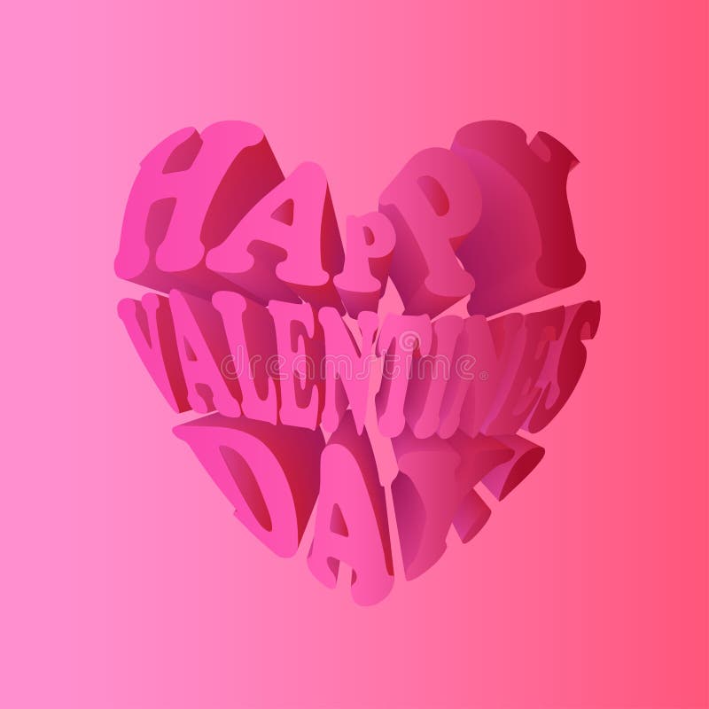 Valentines Day Greeting Banner with Heart Shape, Card, Love Sticker, 14 ...