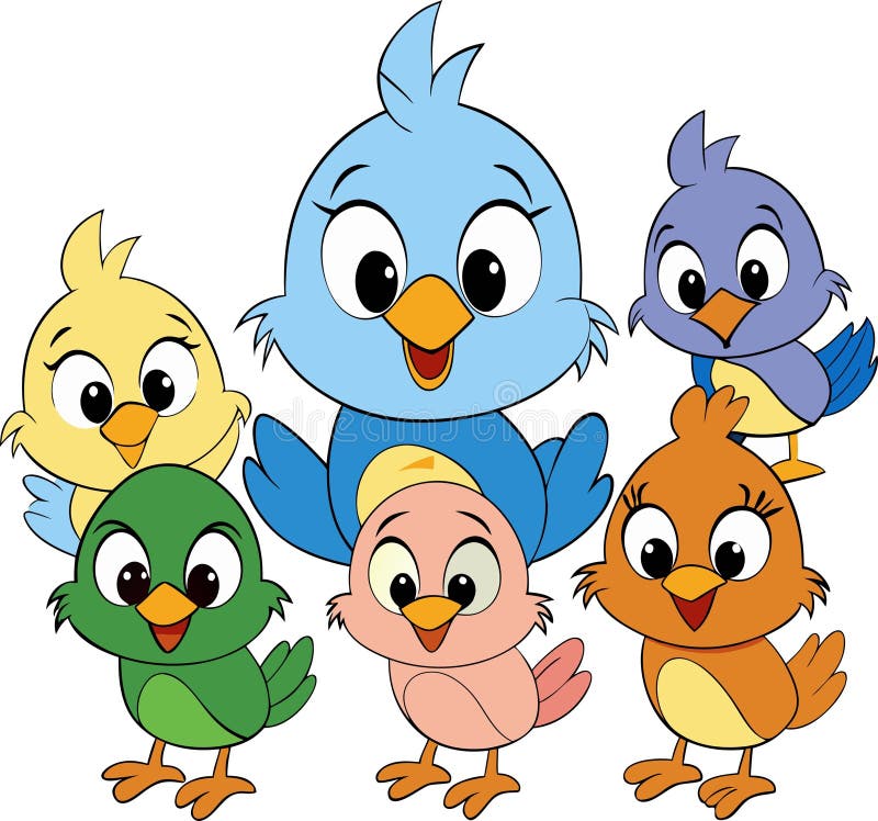 Birds stock vector. Illustration of mammal, exaggerated - 356178845