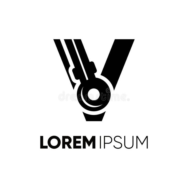 Letter V Headset Logo Design Vector Icon Graphic Emblem Symbol ...