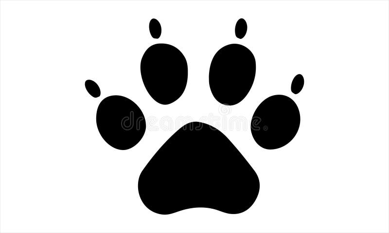 Silhouette Cats and Dogs Footprint Vector Illustration Art Stock Image ...