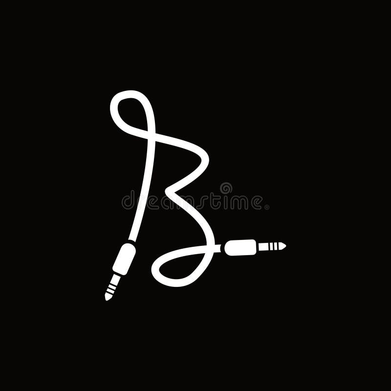 Letter B Cable Jack Logo Design Vector Icon Graphic Symbol Illustration ...