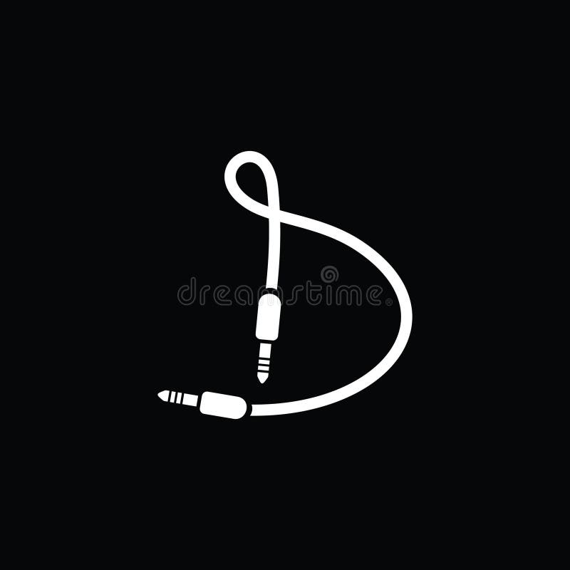 Letter D Cable Jack Logo Design Vector Icon Graphic Symbol Illustration ...