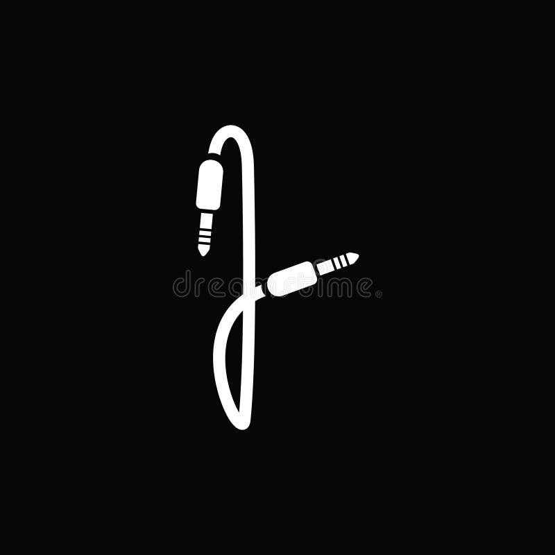 Letter I Cable Jack Logo Design Vector Icon Graphic Symbol Illustration ...