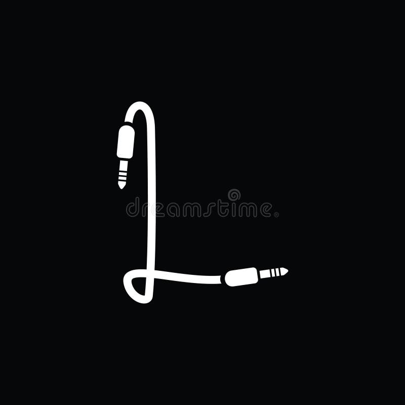 Letter L Cable Jack Logo Design Vector Icon Graphic Symbol Illustration ...