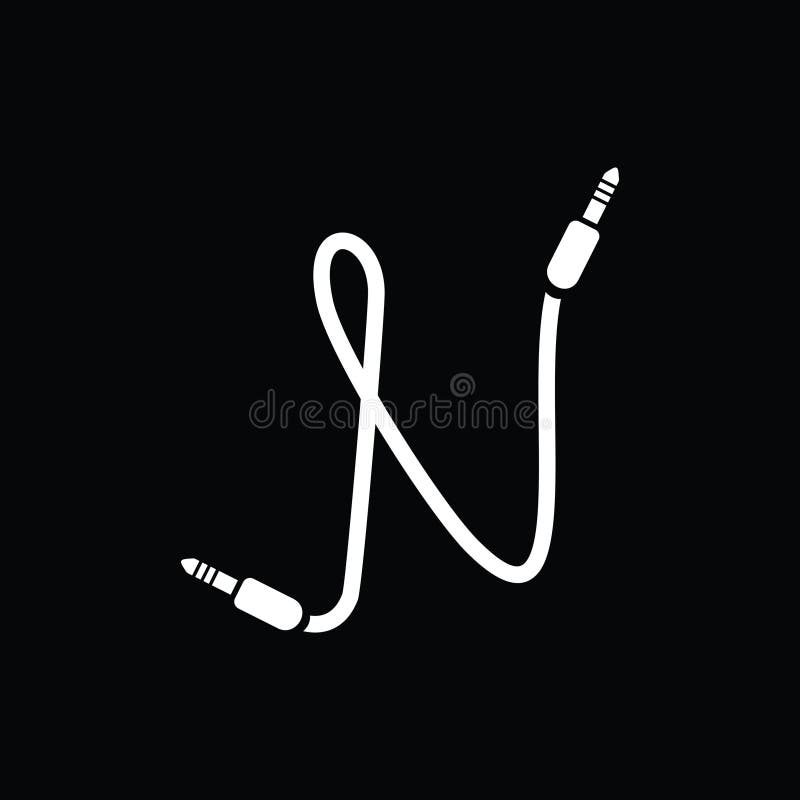 Letter N Cable Jack Logo Design Vector Icon Graphic Symbol Illustration ...