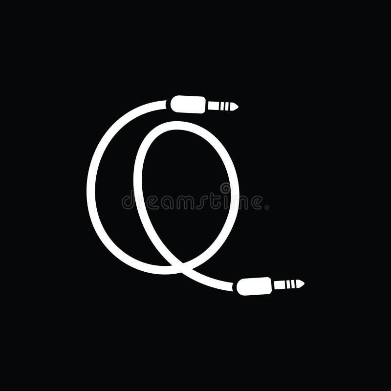 Letter Q Cable Jack Logo Design Vector Icon Graphic Symbol Illustration ...