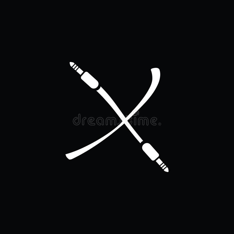 Letter X Cable Jack Logo Design Vector Icon Graphic Symbol Illustration ...