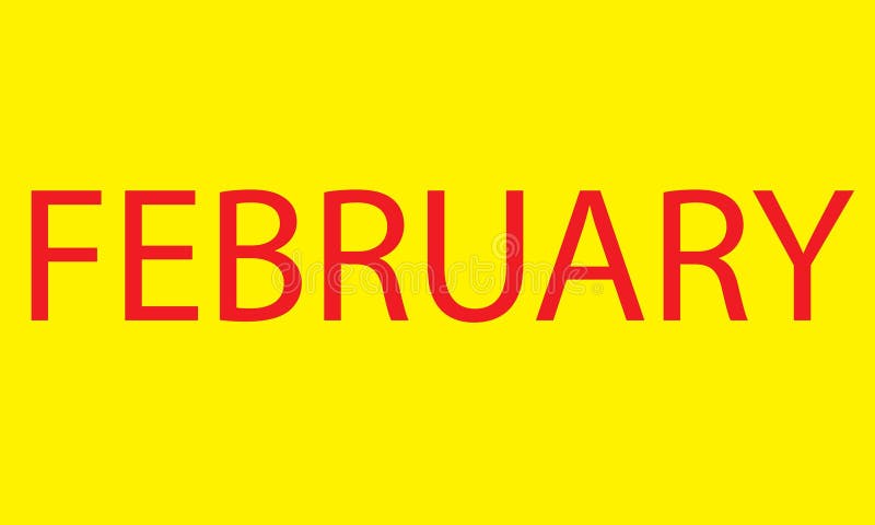 FEBRUARY - Colorful Month Name Stock Illustration - Illustration of ...