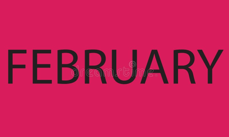 FEBRUARY - Colorful Month Name Stock Illustration - Illustration of ...