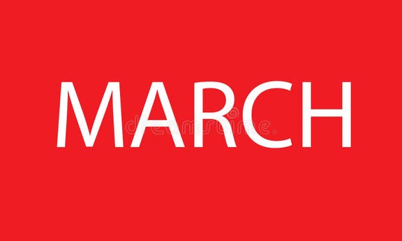 MARCH - 3rd Month of the Year March Stock Illustration - Illustration ...