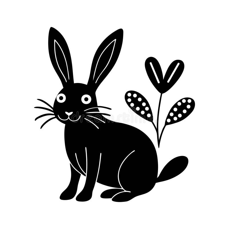 Easter Bunny Silhouette stock vector. Illustration of silhouette ...