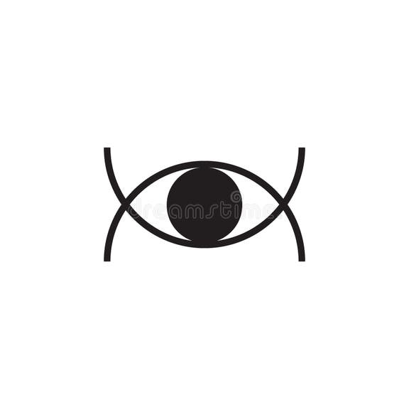 Logo Eye Black Monogram Minimalist Stock Vector - Illustration of black ...