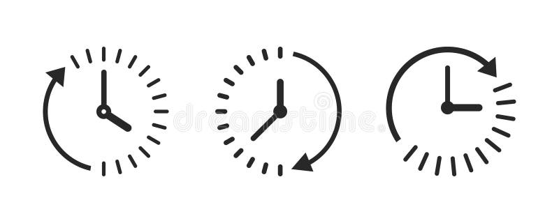Clock Countdown Icon in Flat Style. Time Chronometer Icon. Passage of ...