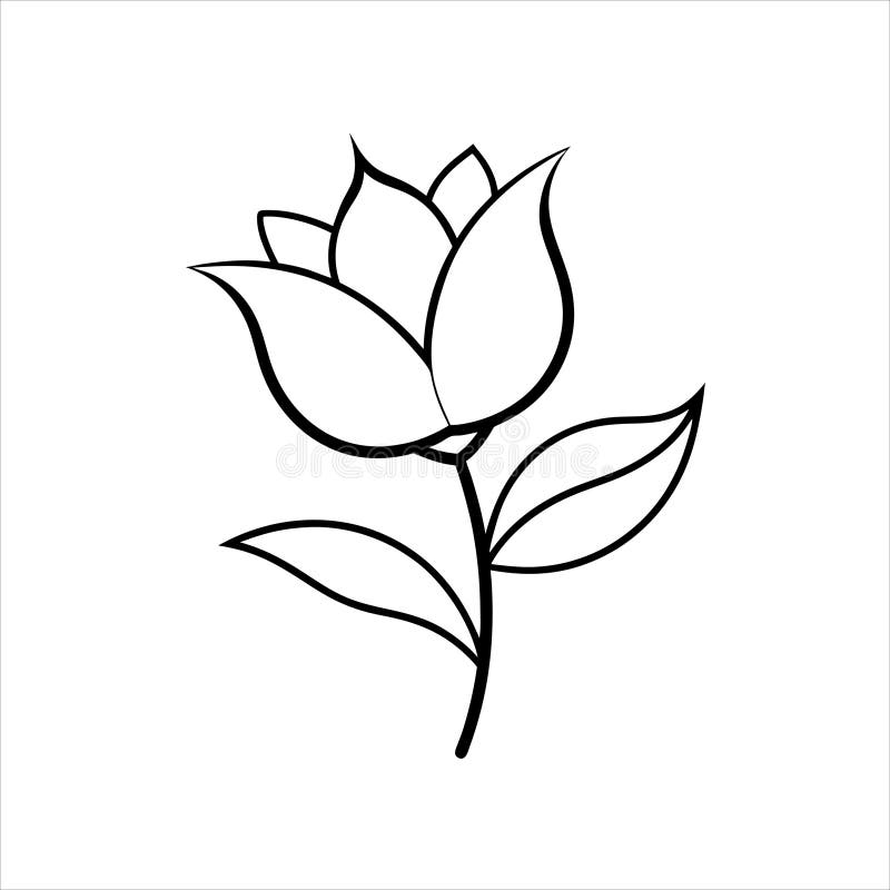 Nature Inspired Flower and Leave Vector Art Stock Vector - Illustration ...