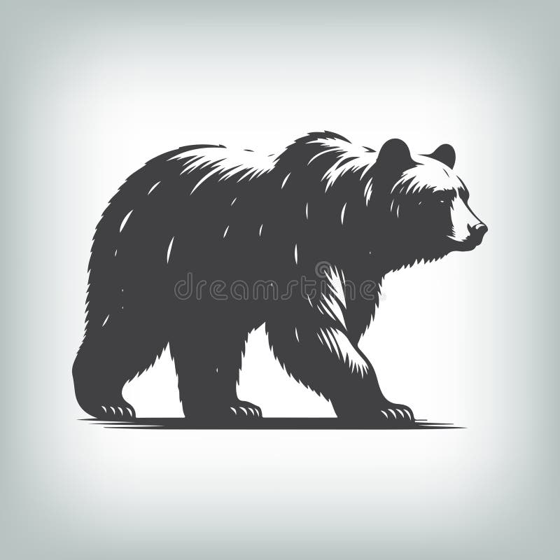 Black Bear Graphic. Rustic, Natural Clip Art Stock Vector ...