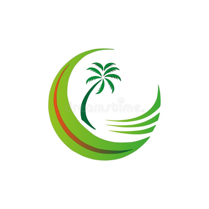 Plam Tree Logo Icon Vector . Stock Vector - Illustration of number ...