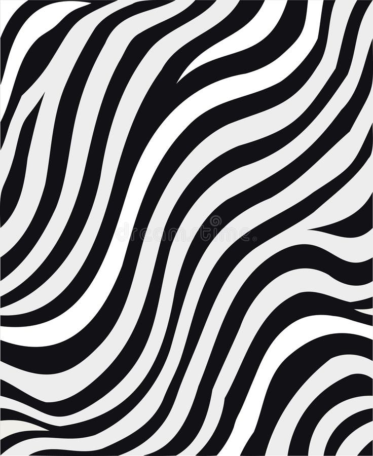 Seamless Black and White Zebra Pattern Background Stock Illustration ...