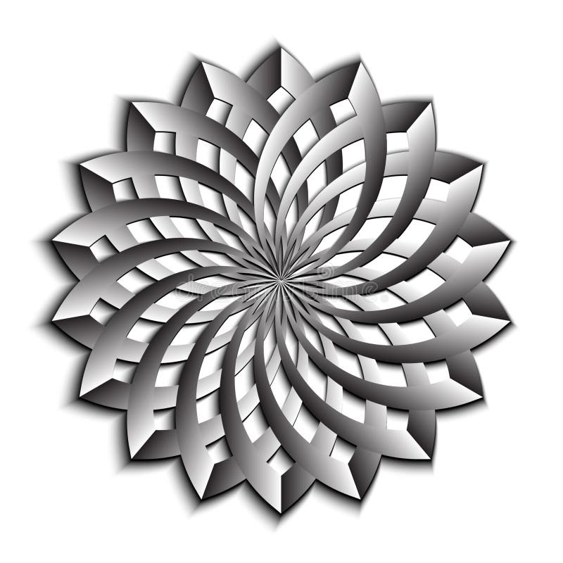 Metal Vortex Abstract Geometric Circle Stock Vector - Illustration of ...