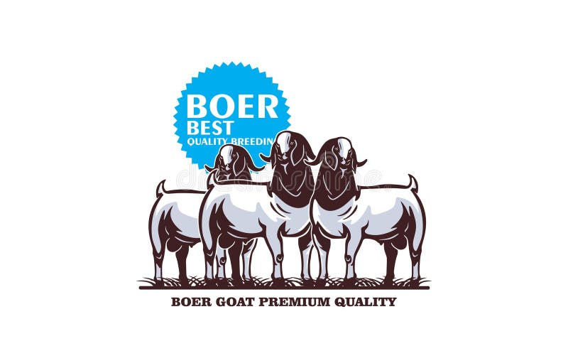 ORGANIC BOER GOAT FARM LOGO Stock Vector - Illustration of advertising ...