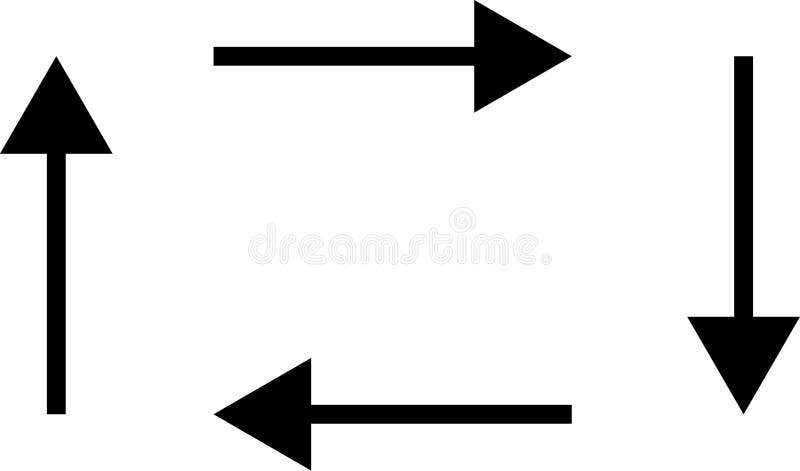 Simple Arrows Icon Set. Line Arrows Stock Illustration - Illustration ...